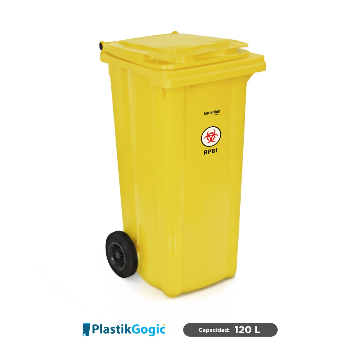 Contenedor con 2 ruedas Plastik Gogic AM RPBI 120 L | Reko | Grupo Zuma